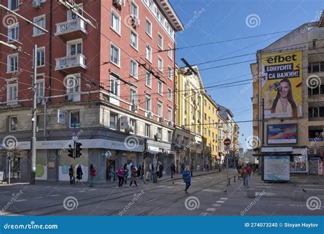 Graf Ignatiev Street In City Of Sofia Bulgaria Editorial Image Image