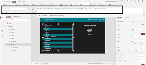 select multiple items in a power apps gallery canvas apps