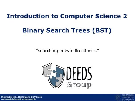 PPT Introduction To Computer Science Binary Search Trees BST