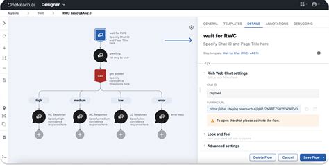Edit Mode Navigation And Configuration Panels Onereach Ai Documentation
