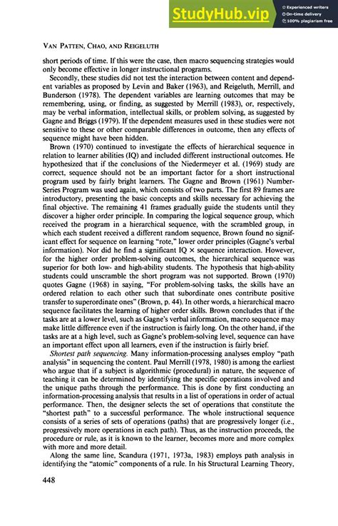 A Review Of Strategies For Sequencing And Synthesizing Instruction Pdf Educational