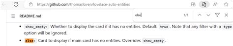 auto entities card how to display another card when no results are