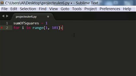 Blank Editor Project Euler Problem 6 Sum Square Difference Youtube