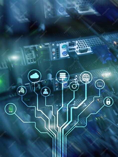 Premium Photo Iot Internet Of Things Telecommunication Concept Server Room