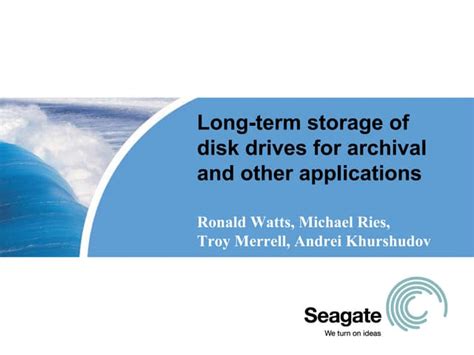 Long Term Data Storage 2007 Ppt