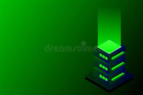 Datacenter Isometric Vector Illustration Abstract 3d Hosting Server Or Data Center Room