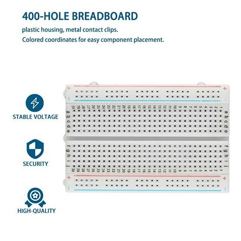 jual breadboard 400 lubang mini universal pi solderless breadboard 400