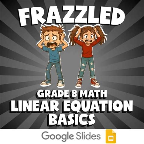 Linear Equation Basics Frazzled Math Game No Prep Grade 8 Review