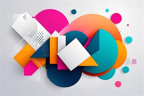 Modern Abstract Innovation Geometric Shapes In Trendy Template Design Premium Ai Generated Image