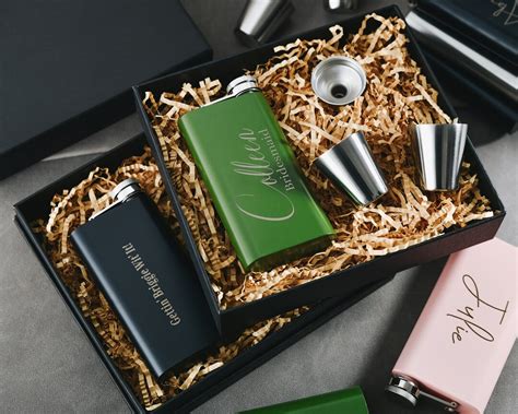 Personalised Rectangular Flaskscompact Pocket Sized Whiskey Flask For Discerning Tastemakers