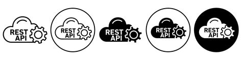 Rest APi Icon Set Collection For Web 47419945 Vector Art At Vecteezy