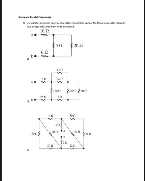 Solved Series And Parallel Equivalents Use Parallel And Chegg