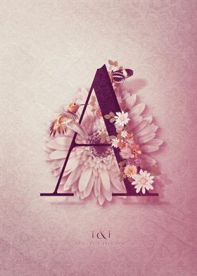 Floral Letter A Wallpaper