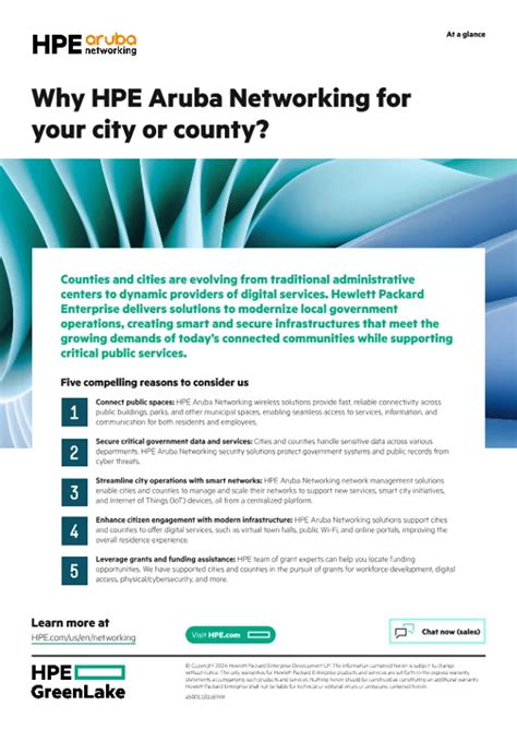 why hpe aruba networking for your city or county