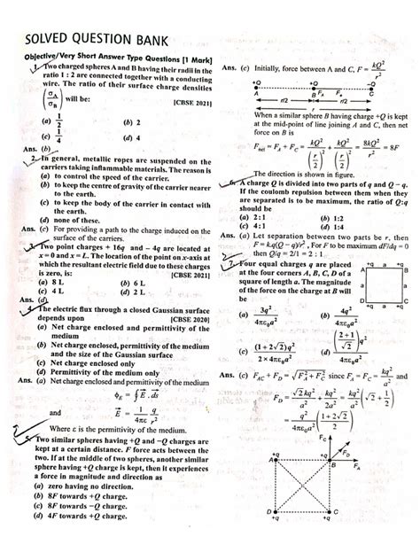 electric charges and electric fields cbse xii practice assignment 2024