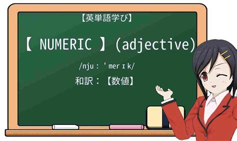 英単語numericを徹底解説意味使い方例文読み方 おもしろい英文法