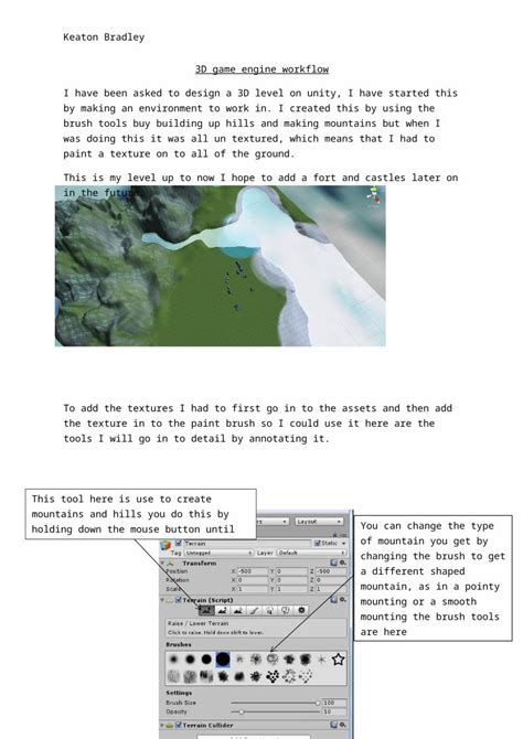 Docx 3 D Game Engine Workflow Dokumentips
