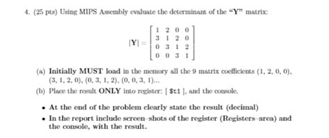 Solved 4 25 Pts Using Mips Assembly Evaluate The
