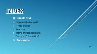 Editable Grids PPT