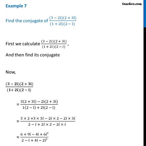 Example Find Conjugate Of I I I Conjugate