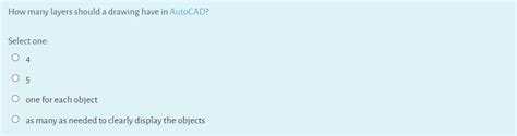 Solved How Many Layers Should A Drawing Have In AutoCAD Chegg