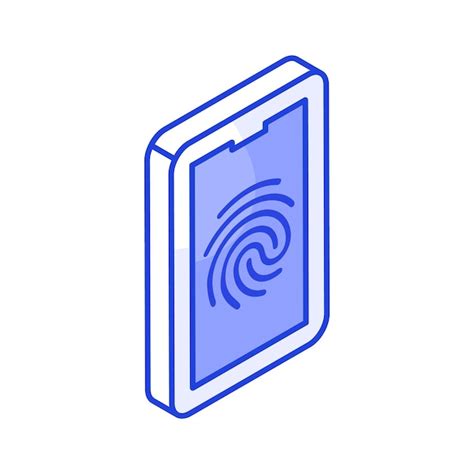 Premium Vector Biometric Security Fingerprint Lock Isometric Vector