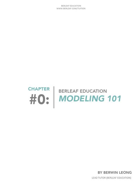 Modeling 101 Pdf