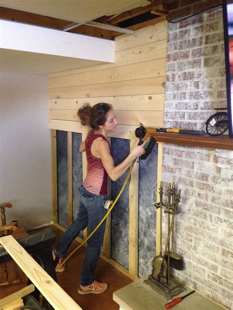 Stained Concrete Basement Wall