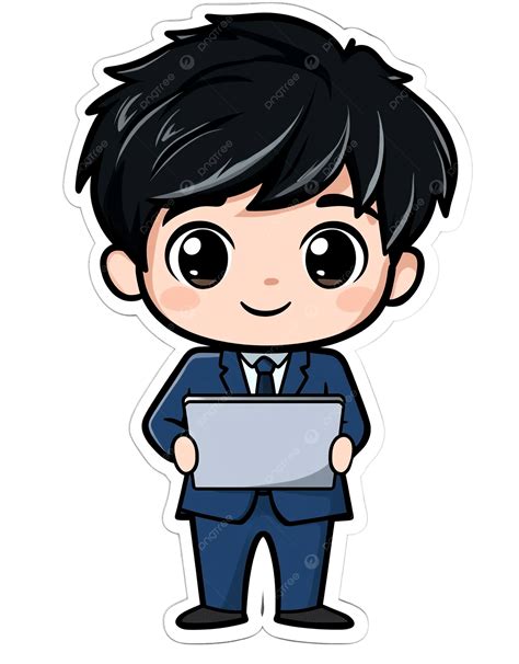 Hình ảnh Doanh Nhân Theo Phong Cách Chibi Sẵn Sàng Làm Việc Png Minh