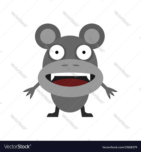 Cute Grey Mouse Royalty Free Vector Image Vectorstock