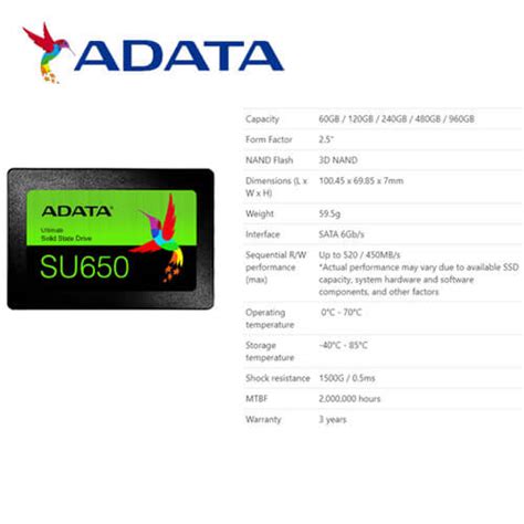 SSD Adata Ultimate SU650 Service Laptop Komputer Makassar Tecotak