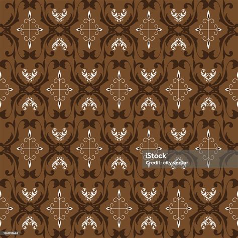 1 브라운 컬러 디자인의 전통적인 바틱 옷에 대한 독특한 패턴 0명에 대한 스톡 벡터 아트 및 기타 이미지 0명 갈색