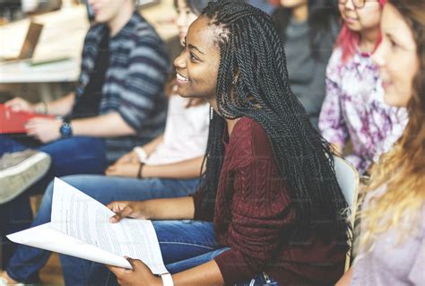 Student Study Classmate Classroom Lecture Concept Photo Book Image On
