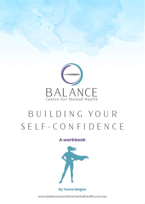 building your self confidence workbook balance centre
