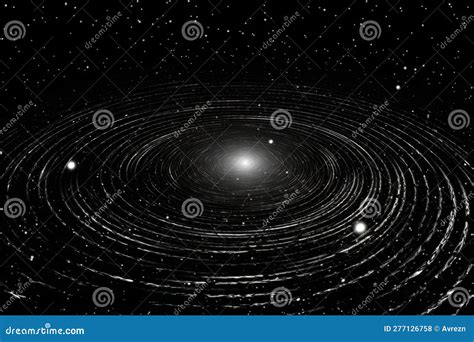 Exploring The Cosmic Abyss Technical Drawing Of Star Orbits Around A