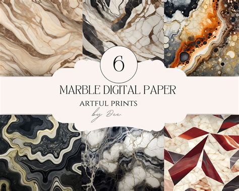 Marble Digital Paper Marble Patterns Instant Download For Commercial