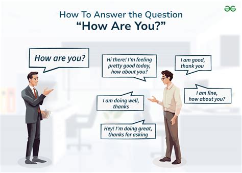 How To Answer The Question “how Are You” Geeksforgeeks