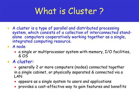 Ppt High Performance Cluster Computing Architectures And Systems Powerpoint Presentation Id