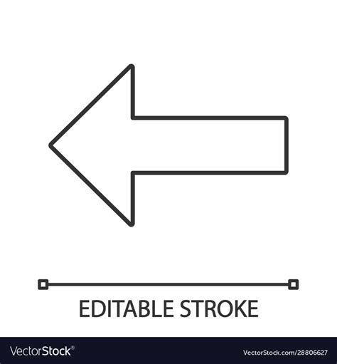 Keyboard Backspace Button Linear Icon Royalty Free Vector