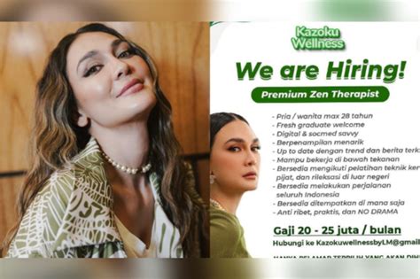 Luna Maya Buka Lowongan Tukang Pijat dengan Gaji Rp25 Juta per Bulan - Hits Katadata.co.id