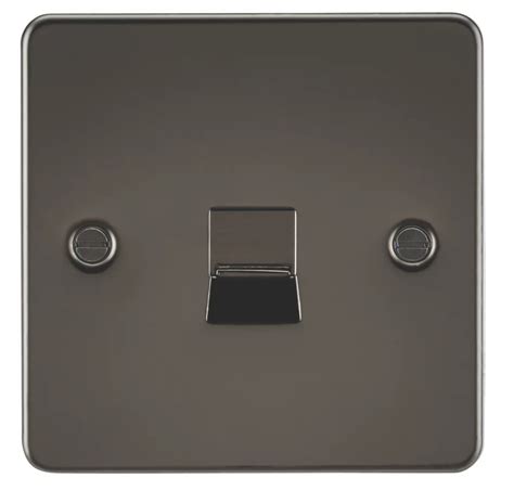 Knightsbridge 1 Gang Slave Telephone Socket Gunmetal Screwfix