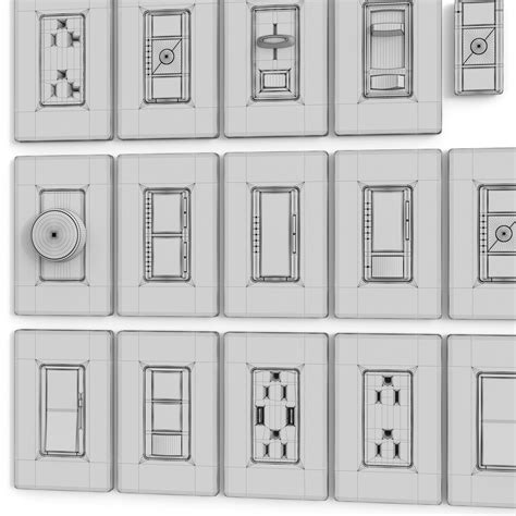 Lutron Us Switches And Sockets Model Turbosquid 2093295