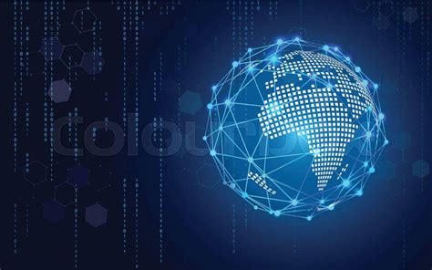 Blue Technology Circle And Computer Science Abstract Backgro Colourbox