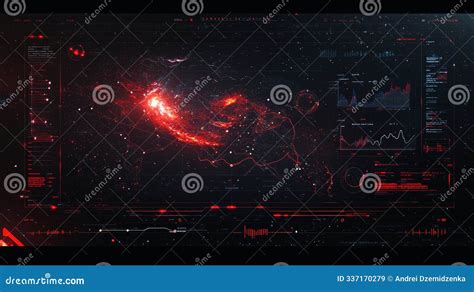 A High Tech User Interface For Head Up Displays On Desktop Computers Stock Image Image Of Aged