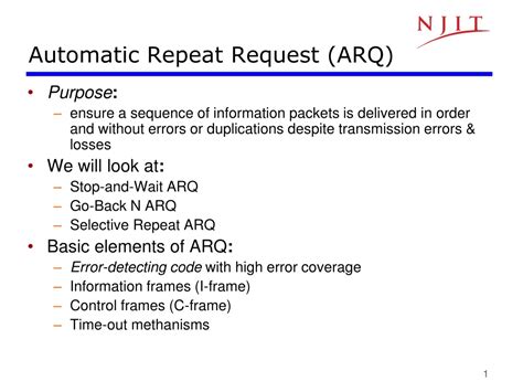 Ppt Automatic Repeat Request Arq Powerpoint Presentation Free Download Id9419487