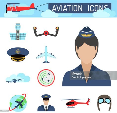 항공 아이콘 설정 항공사 역 공항 기호 출발 터미널 비행기 스튜 어디 스 관광 벡터 일러스트 레이 션 공항에 대한 스톡 벡터 아트 및 기타 이미지 Istock