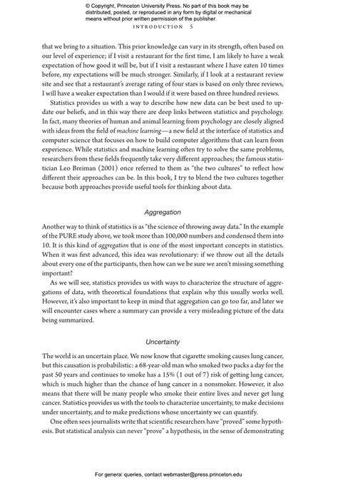 Statistical Thinking Princeton University Press