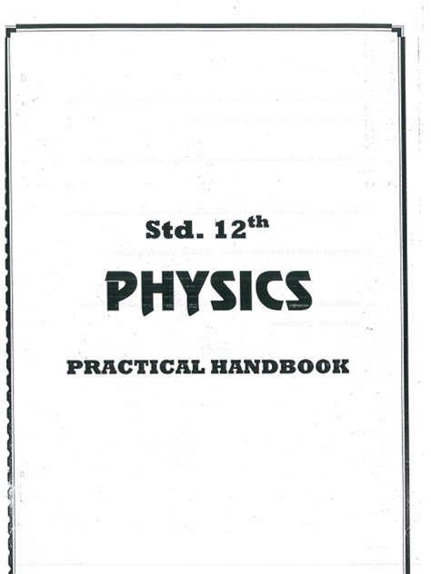 12th Hsc Physics Practical Pdf