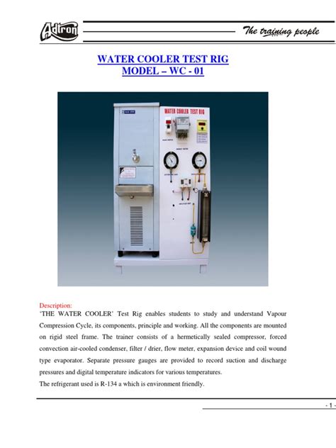 Water Cooler Test Rig Pdf Materials Heat Transfer