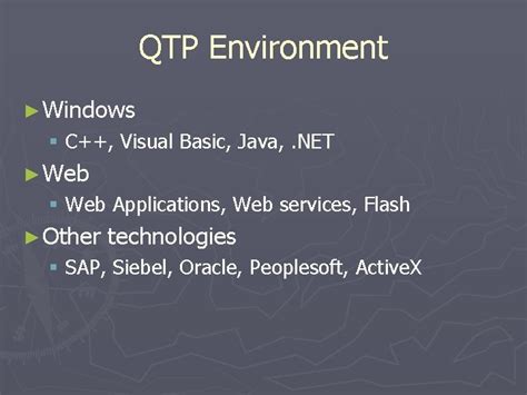 What Is QTP QTP Stands Quick Test Professional